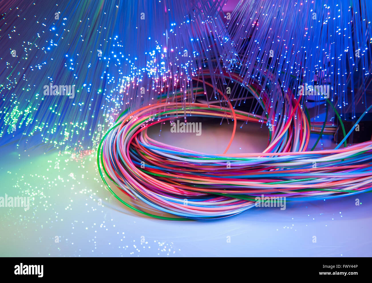 fiber optical network cable Stock Photo - Alamy