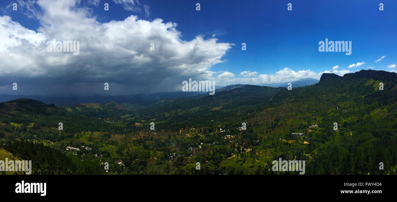 Panoramic view of the Ella hills in Sri Lanka Stock Photo - Alamy