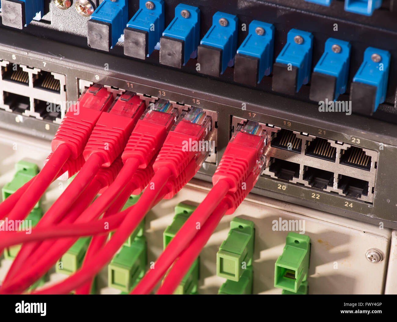 Network switch and ethernet cables,Data Center Concept Stock Photo - Alamy