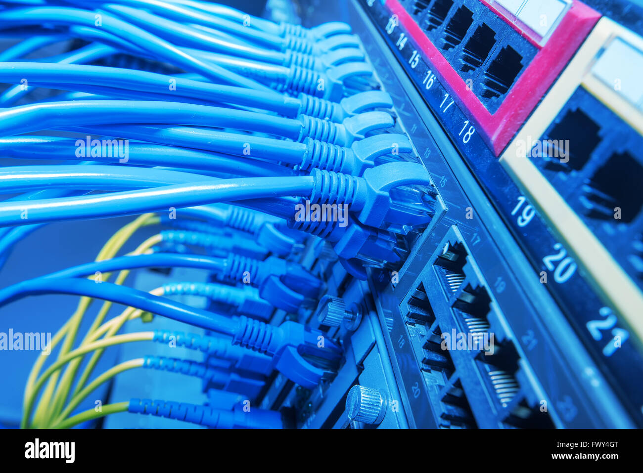 Network switch and ethernet cables,Data Center Concept Stock Photo - Alamy