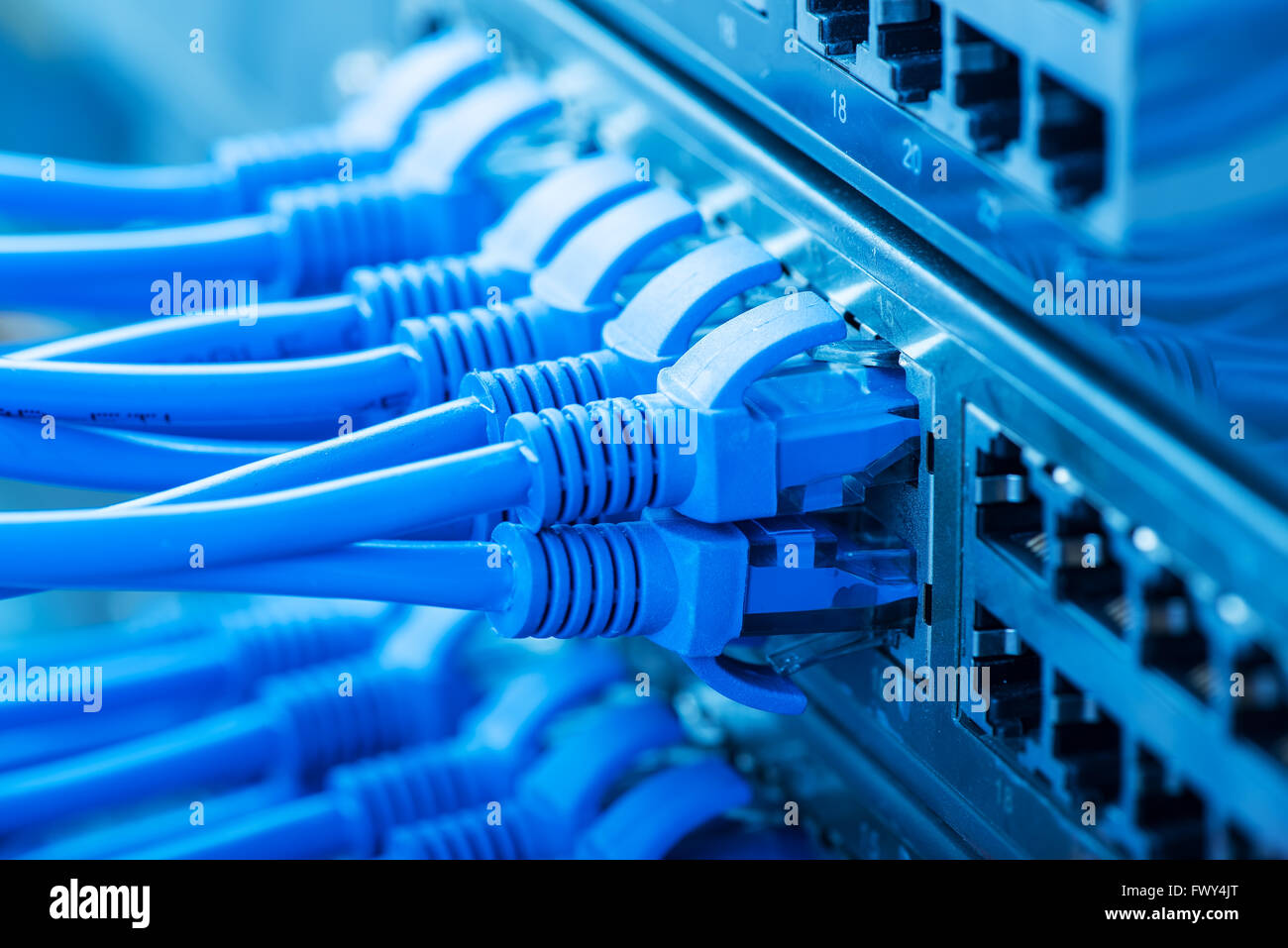 Network switch and ethernet cables,Data Center Concept Stock Photo - Alamy