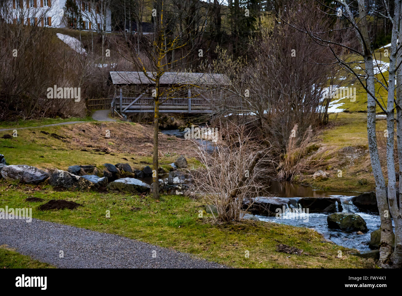 Frozen brook with bridge hi-res stock photography and images - Alamy