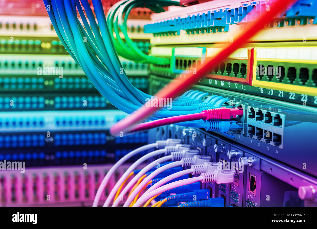 Network switch and ethernet cables,Data Center Concept Stock Photo - Alamy