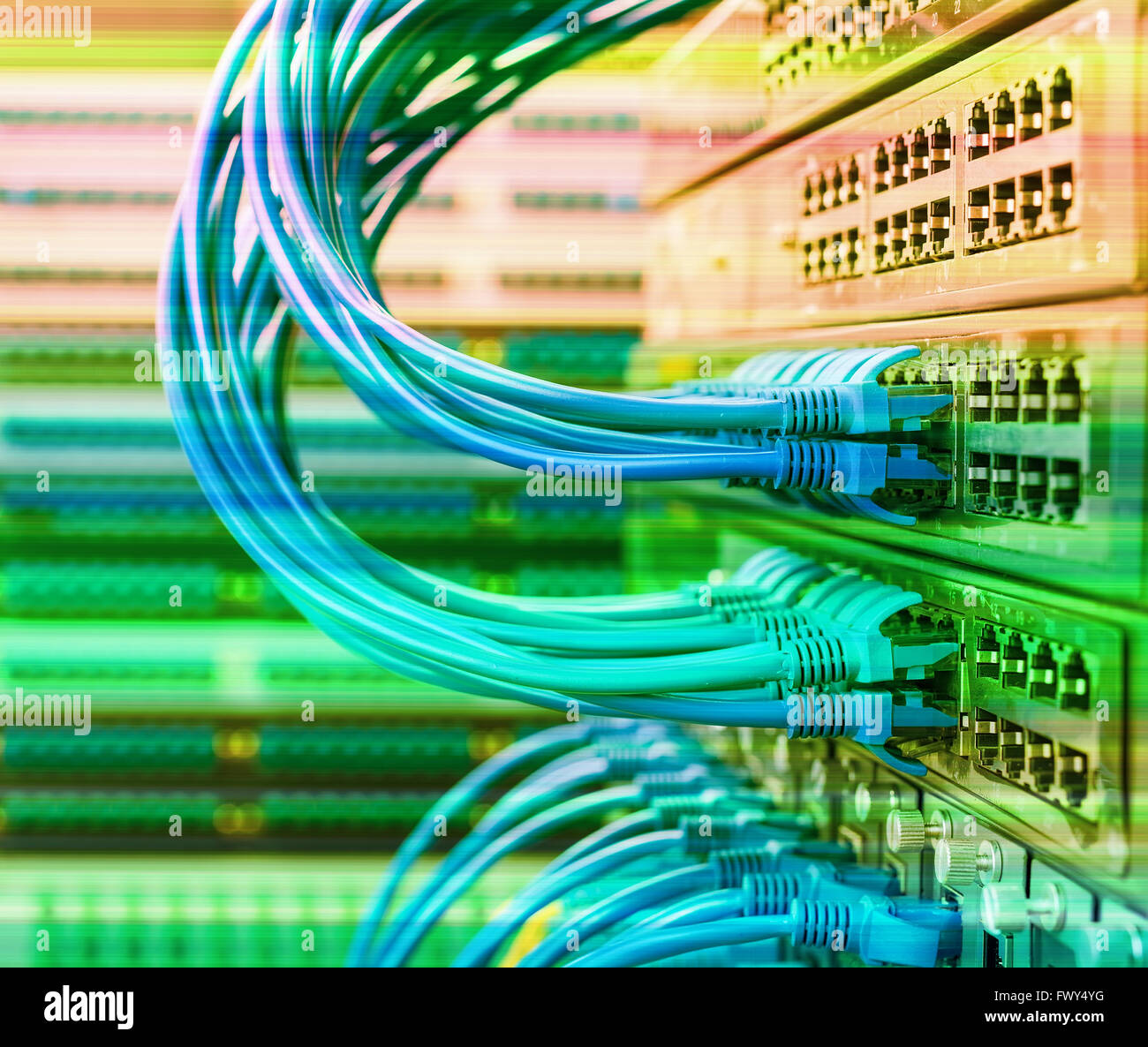 Network switch and ethernet cables,Data Center Concept Stock Photo - Alamy