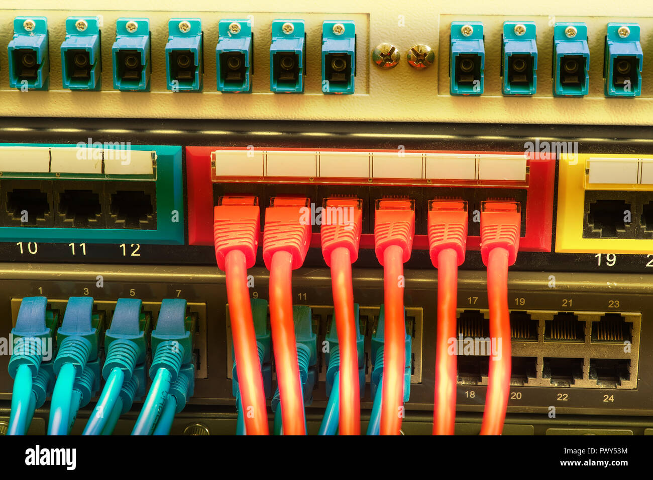 Network switch and ethernet cables,Data Center Concept Stock Photo - Alamy
