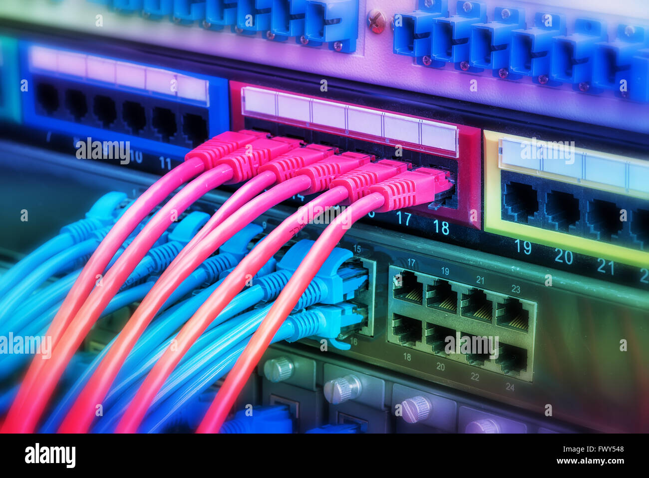 Network switch and ethernet cables,Data Center Concept Stock Photo - Alamy