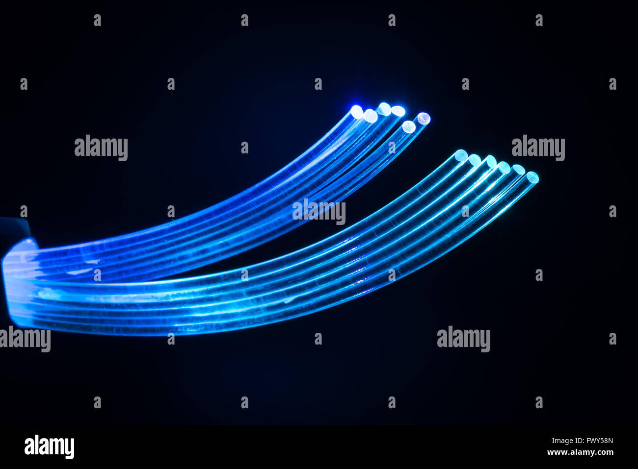 Optical fibres emitting light optical hi-res stock photography and ...