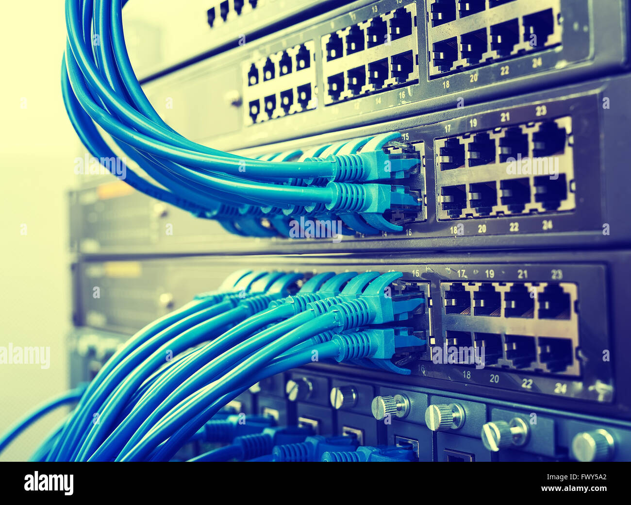 Network switch and ethernet cables,Data Center Concept Stock Photo - Alamy