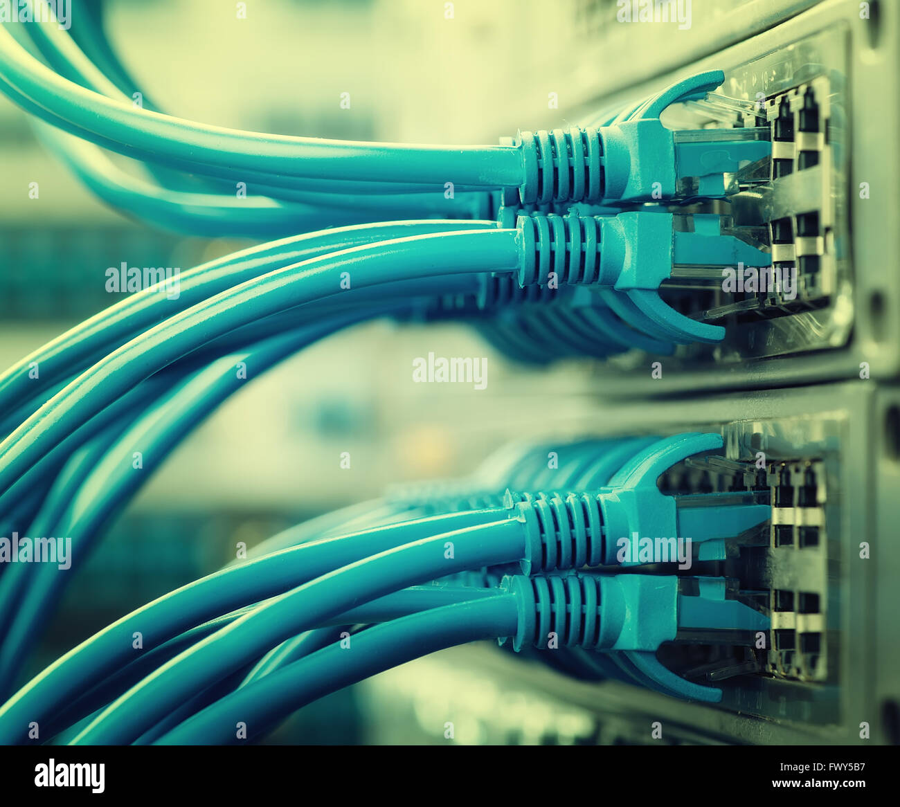 Network switch and ethernet cables,Data Center Concept Stock Photo - Alamy