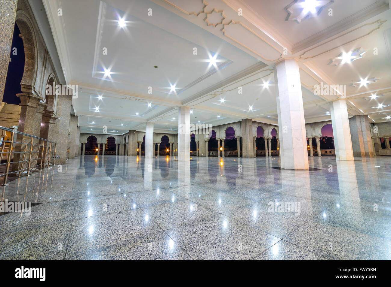 Shining marble floor at corridor Stock Photo - Alamy