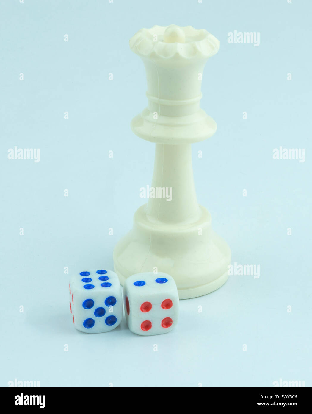 Chess and dice Stock Photo - Alamy