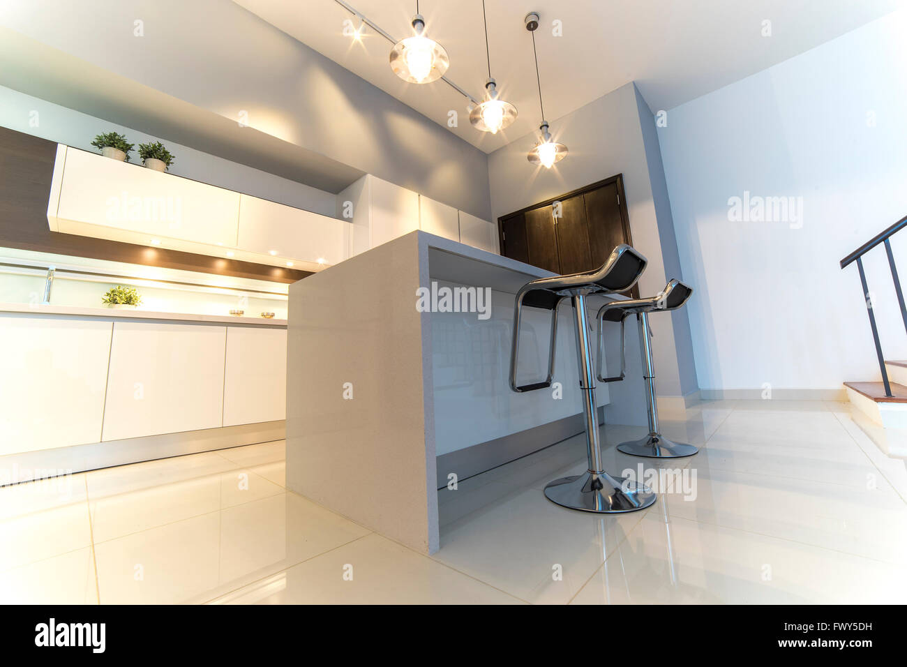 Kitchen interior with modern style Stock Photo - Alamy