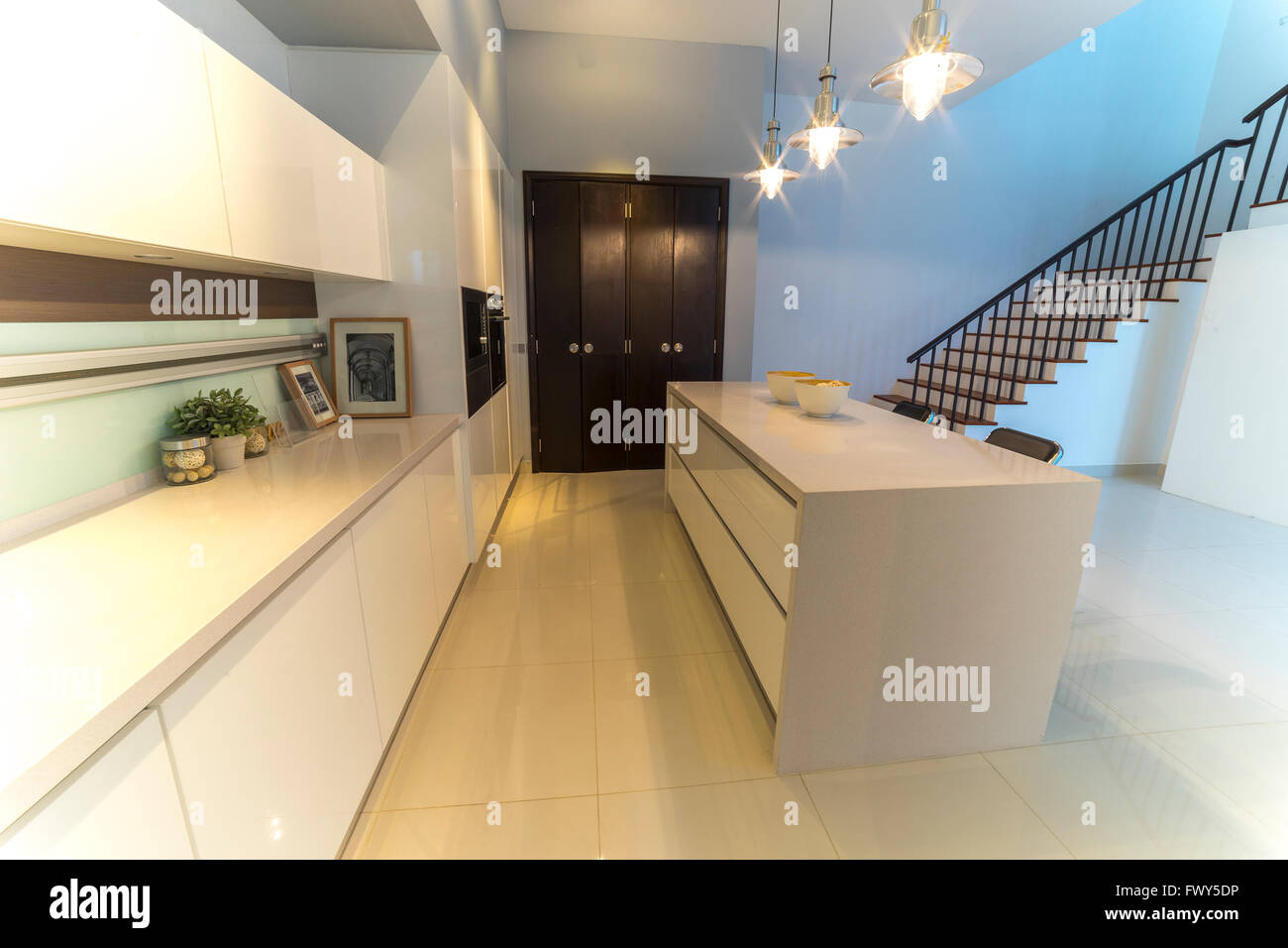 Kitchen interior with modern style Stock Photo - Alamy