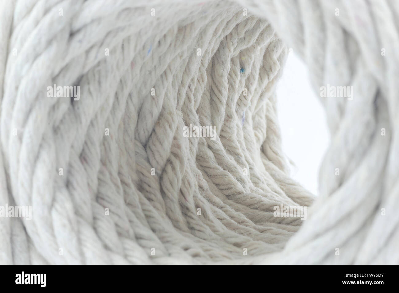 White rope with macro view Stock Photo - Alamy