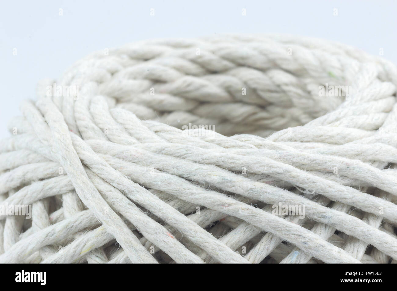 White rope with macro view Stock Photo - Alamy