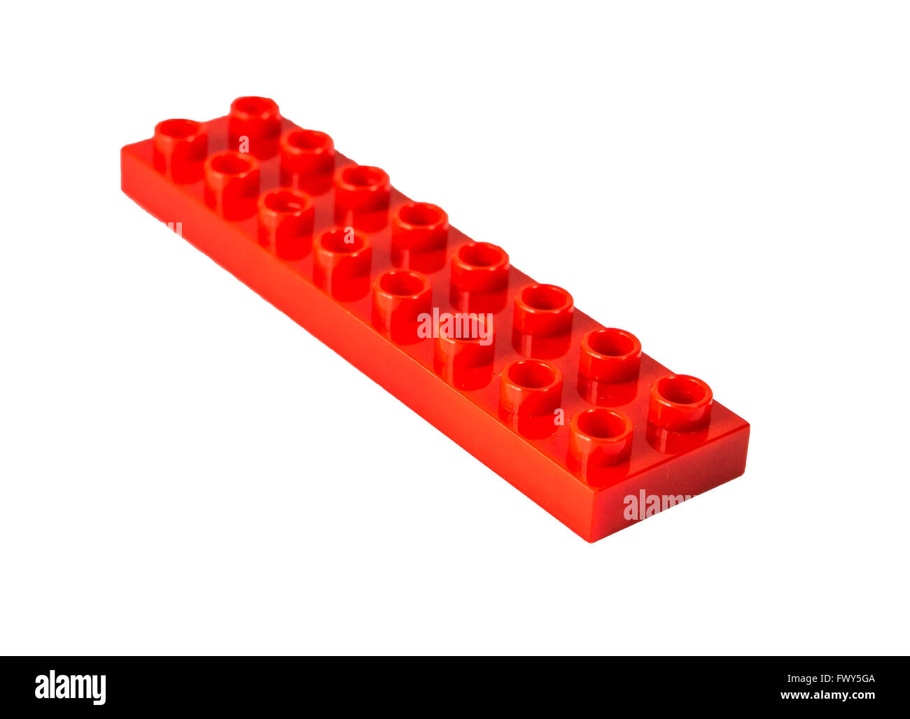 Plastic building blocks isolated on white background Stock Photo - Alamy