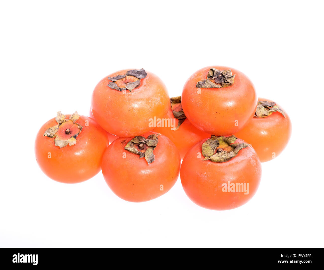 Fresh japanese persimmons Cut Out Stock Images & Pictures - Alamy