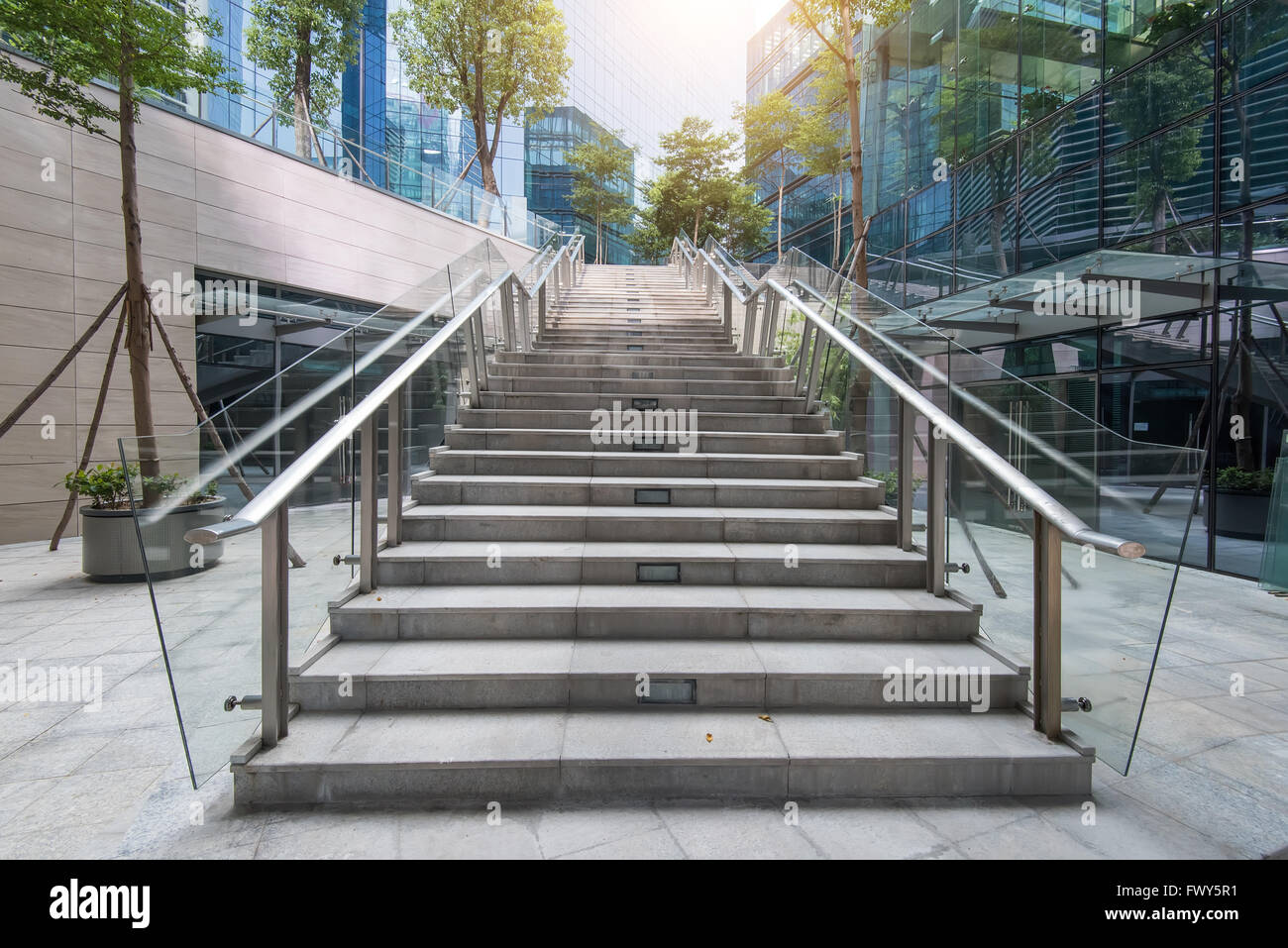 modern urban city architectural platform bridge Stock Photo - Alamy