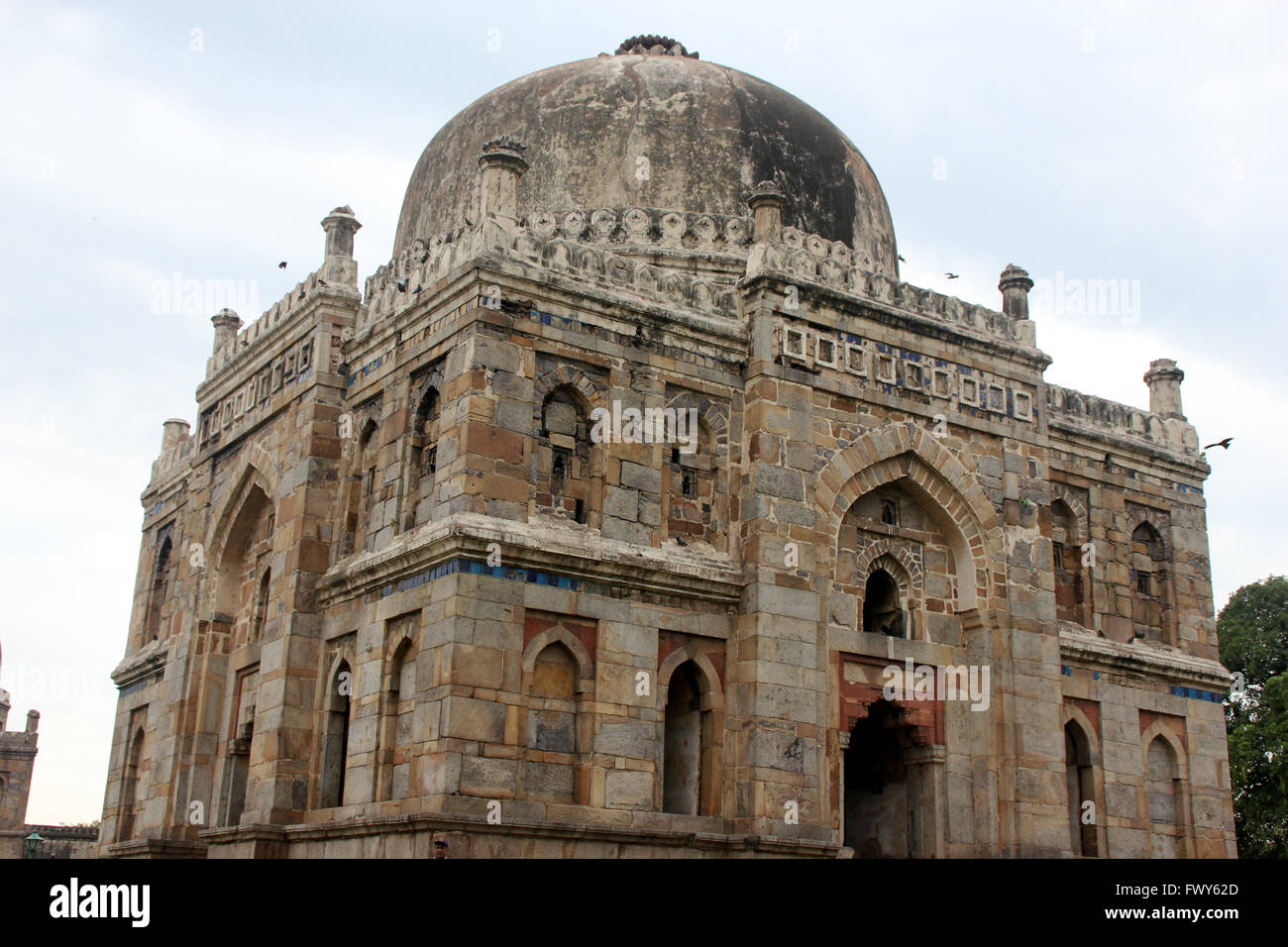 Sheesh Gumbad, Lodhi Gardens, New Delhi, tomb with glazed ceramic tiles ...