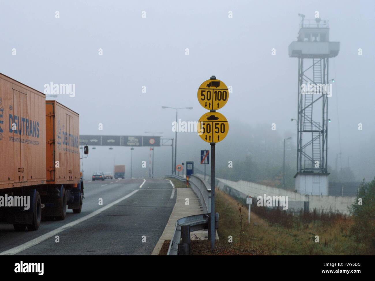 Germany , 1979, the Berlin Wall at the border crossing Checkpoint Alfa ...