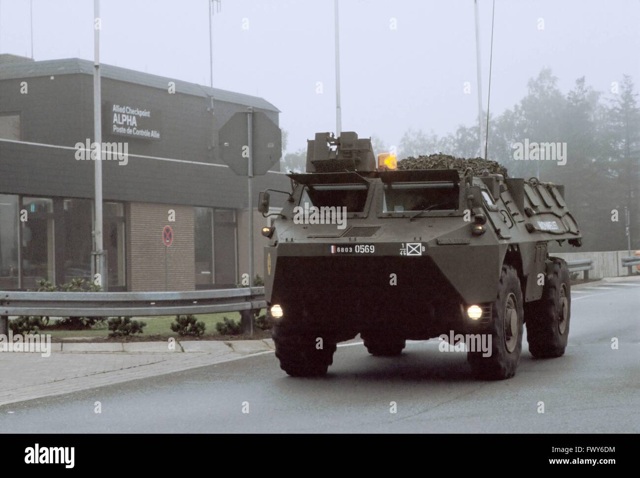 Germany , 1979, the Berlin Wall at the border crossing Checkpoint Alfa ...