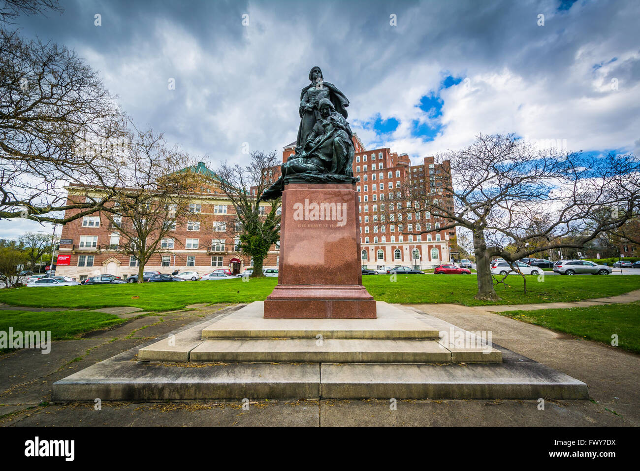Statue at Bishop Square Park, in Baltimore, Maryland Stock Photo - Alamy