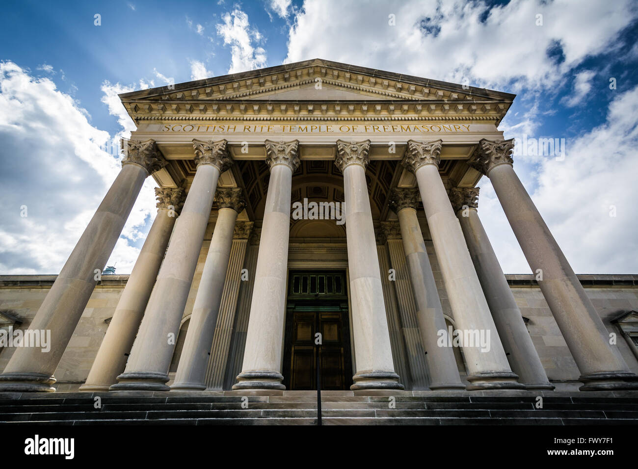 The Scottish Rite Temple of Freemasonry, in Baltimore, Maryland Stock ...