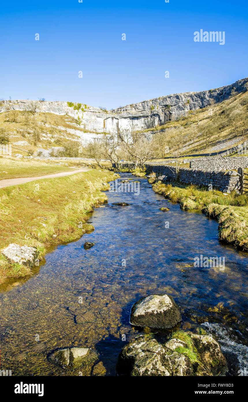 Malham Beck and Cove, Yorkshire England Stock Photo - Alamy
