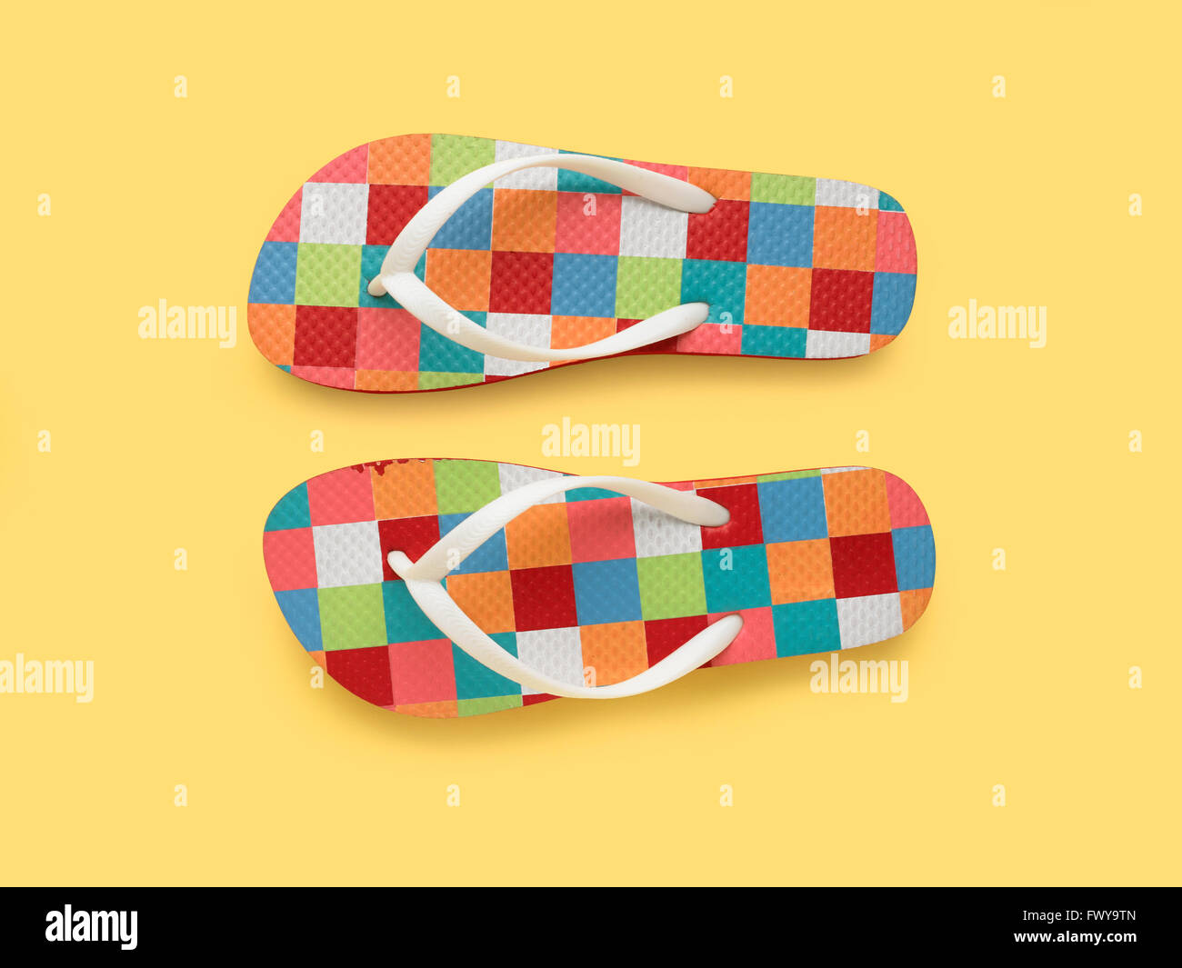 Pair orange flip flops hi-res stock photography and images - Alamy