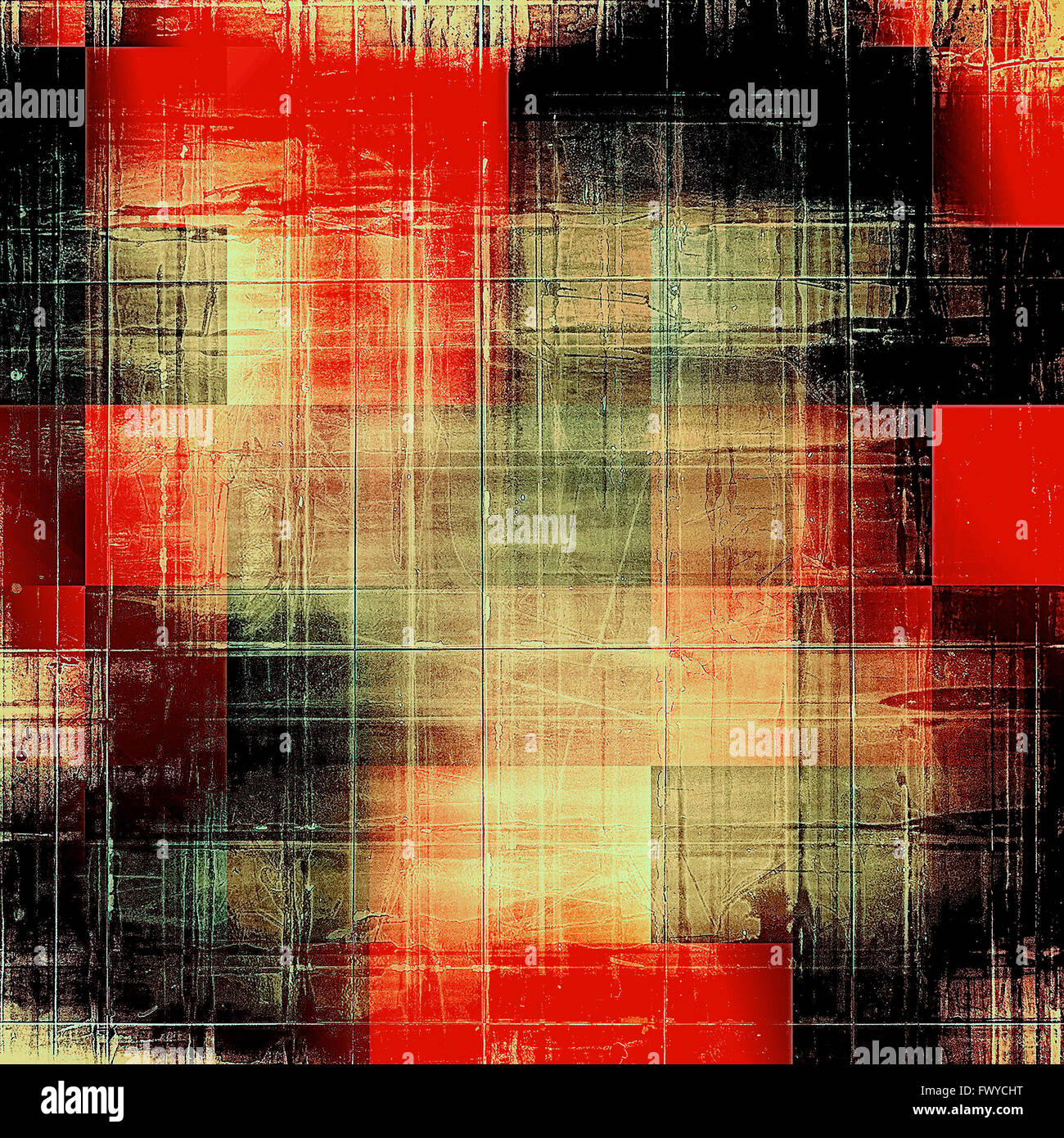 Old vintage geometric background with retro-style elements and ...