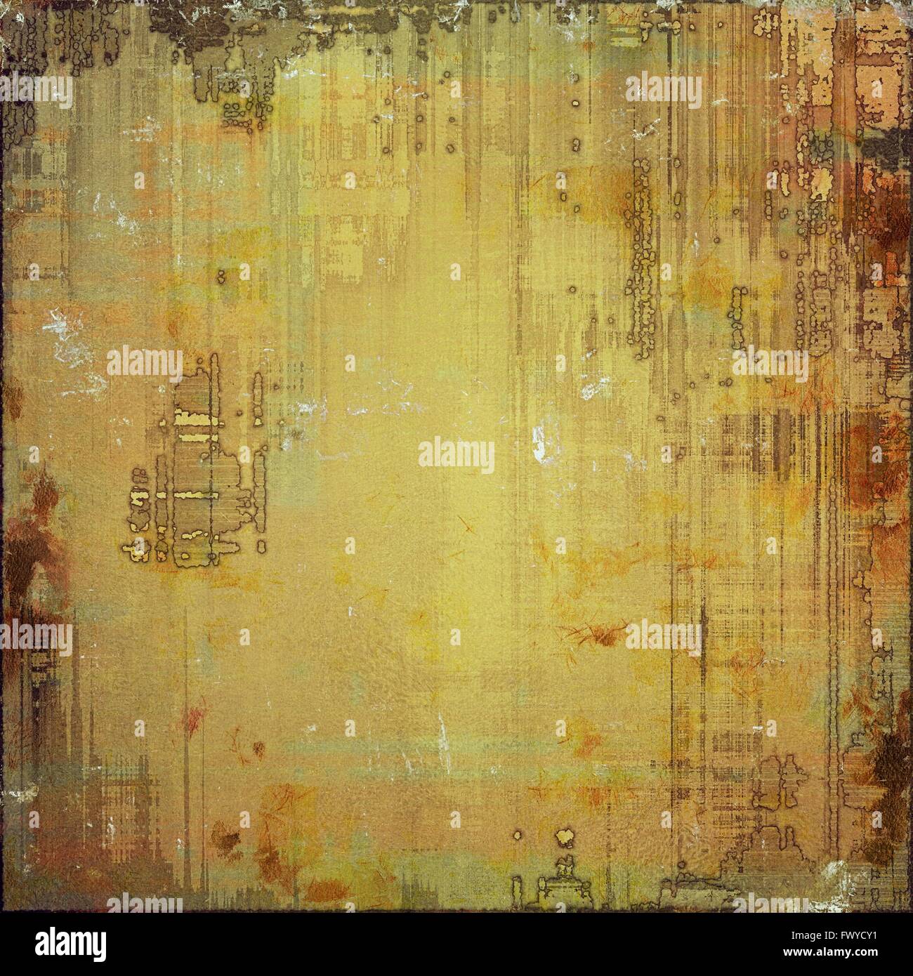 Weathered and distressed grunge background with different color ...