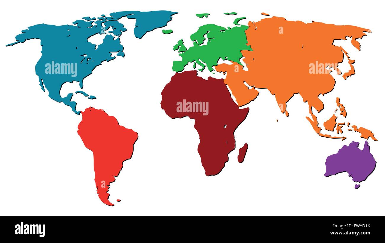 Colored map Stock Vector Images - Alamy