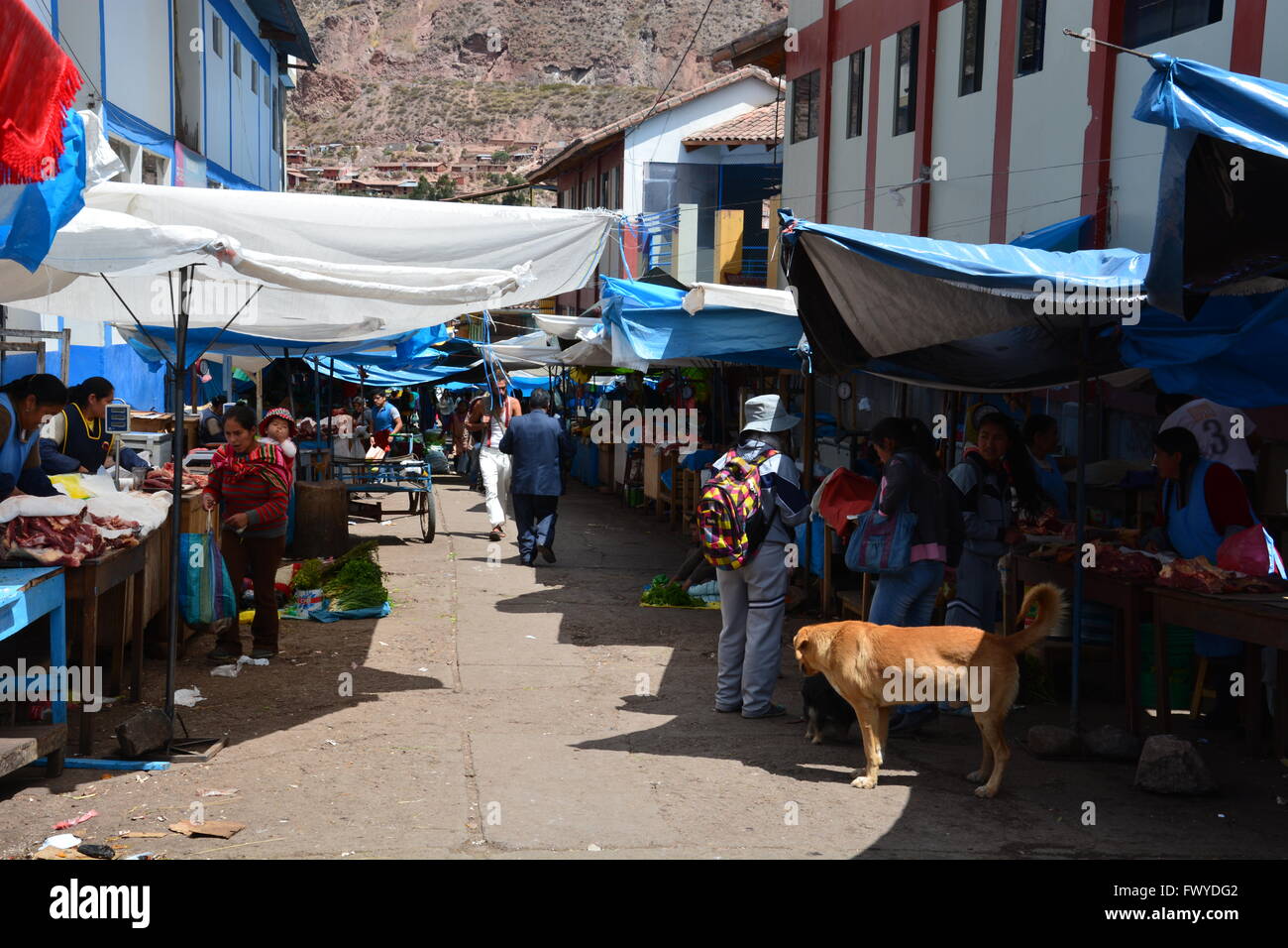 The street market in Urubamba Peru where you can buy anything from ...