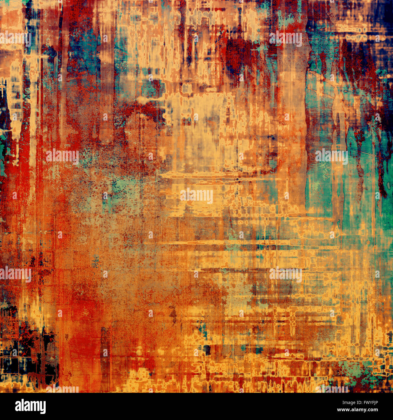 Old scratched retro-style background. With different color patterns ...