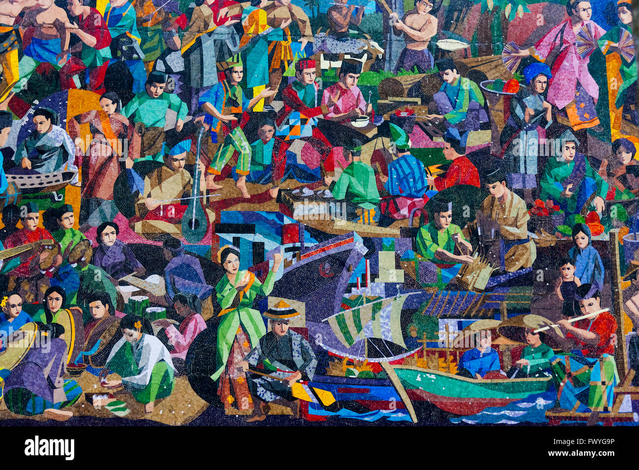 Street mural, Bandar Seri Begawan, Brunei Stock Photo - Alamy