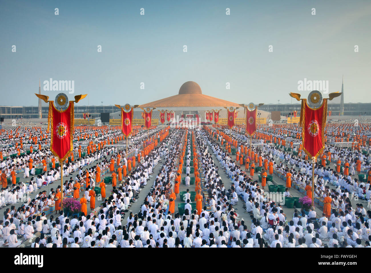 Makha Bucha Day, Magha Puja Day, Theravada Buddhist holiday, mass ...