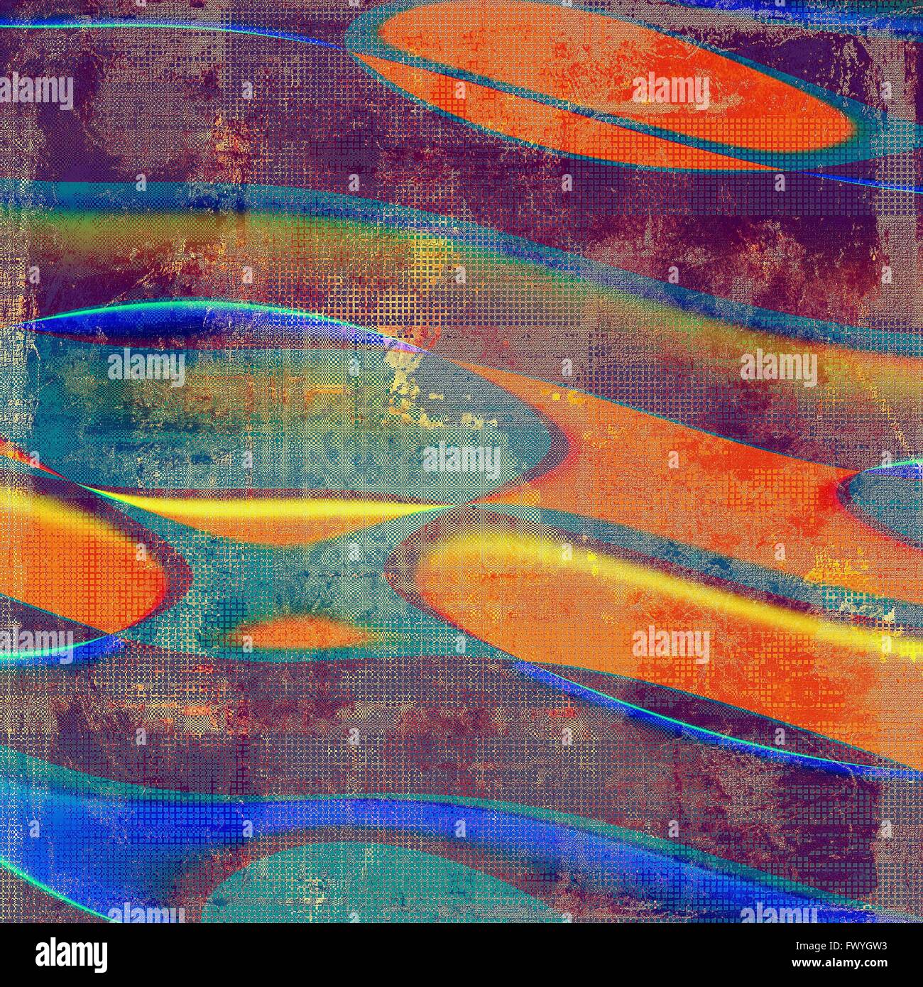 Geometric rough vintage texture. With different color patterns: yellow ...