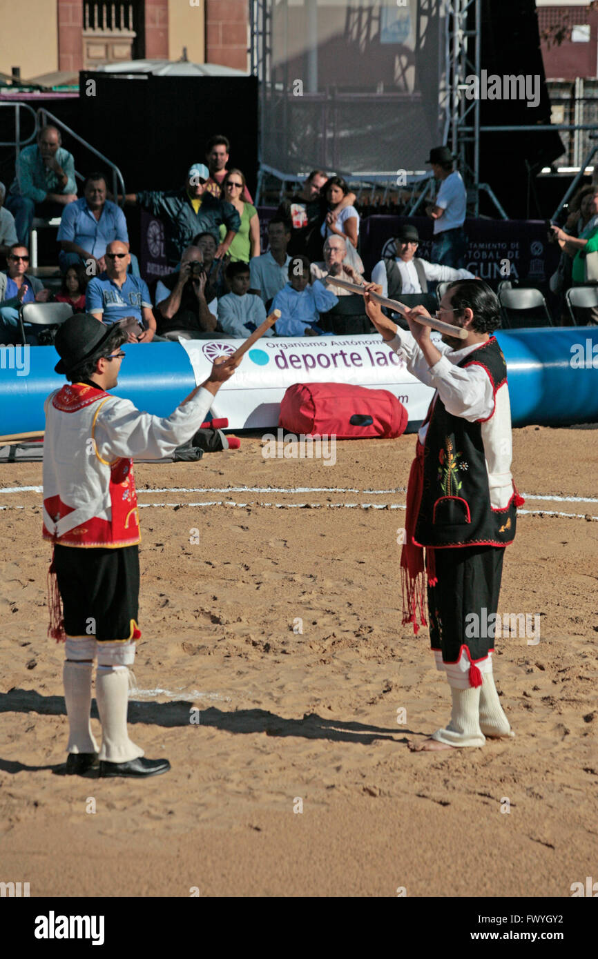Canarian wrestling exhibition hi-res stock photography and images - Alamy