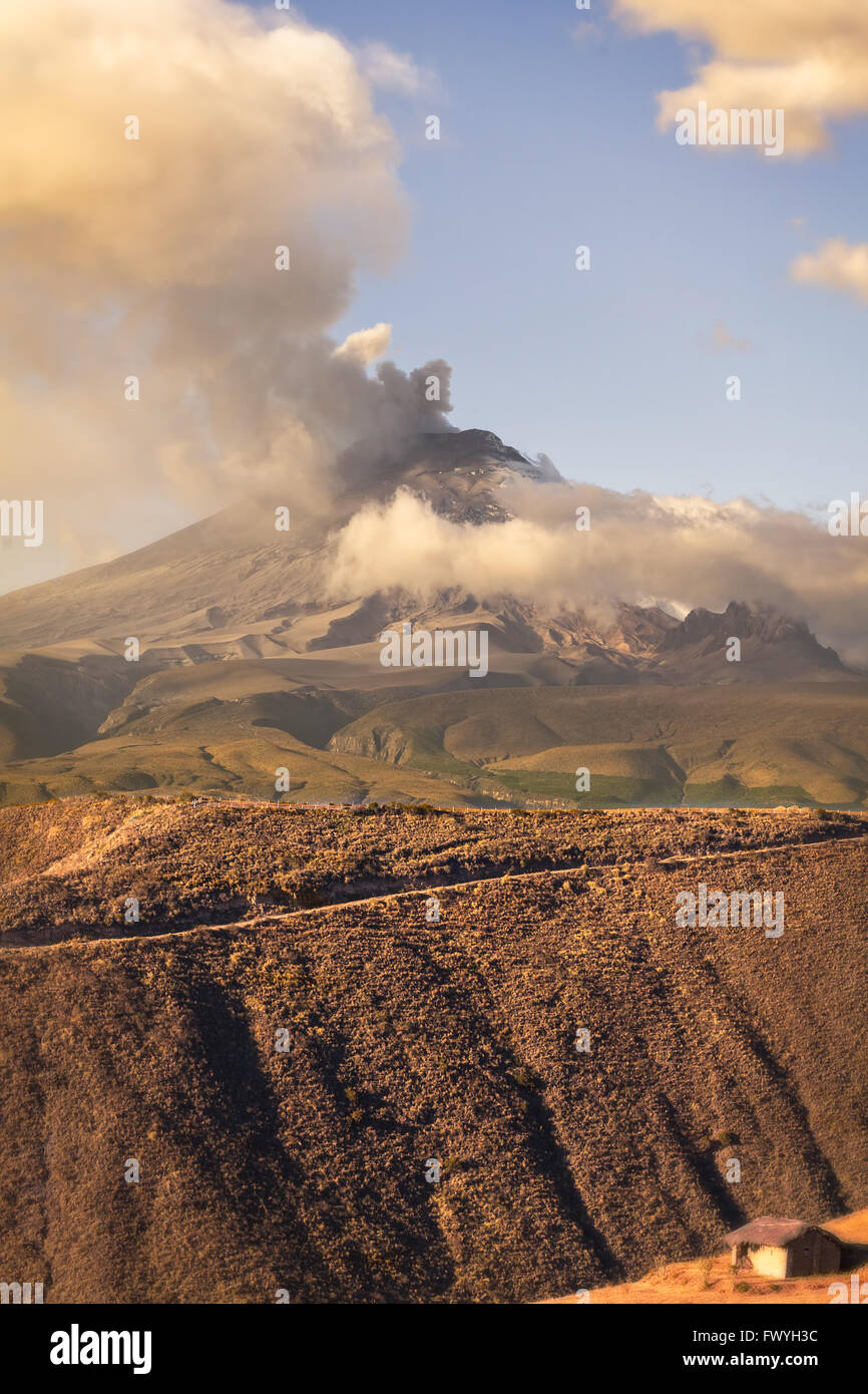 Cotopaxi Volcano Powerful Day Explosion, South America Stock Photo - Alamy