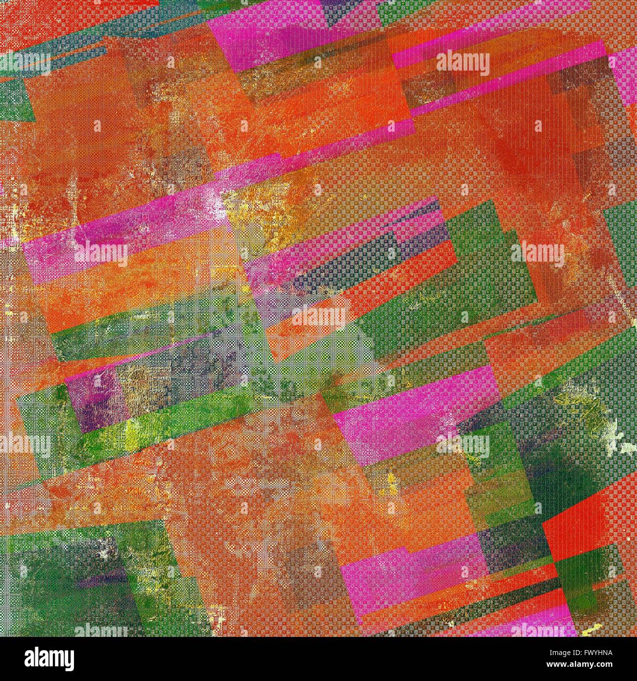 Geometric rough grunge texture. With different color patterns: brown ...