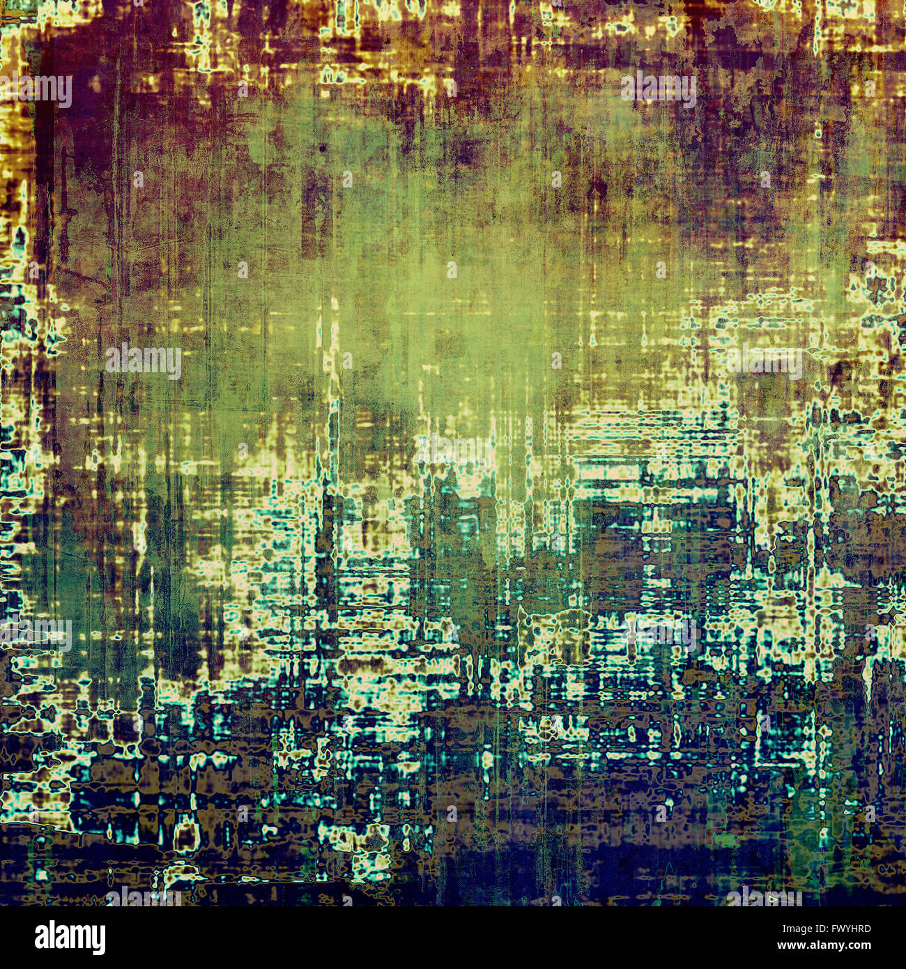 Background with grunge stains. With different color patterns: yellow ...
