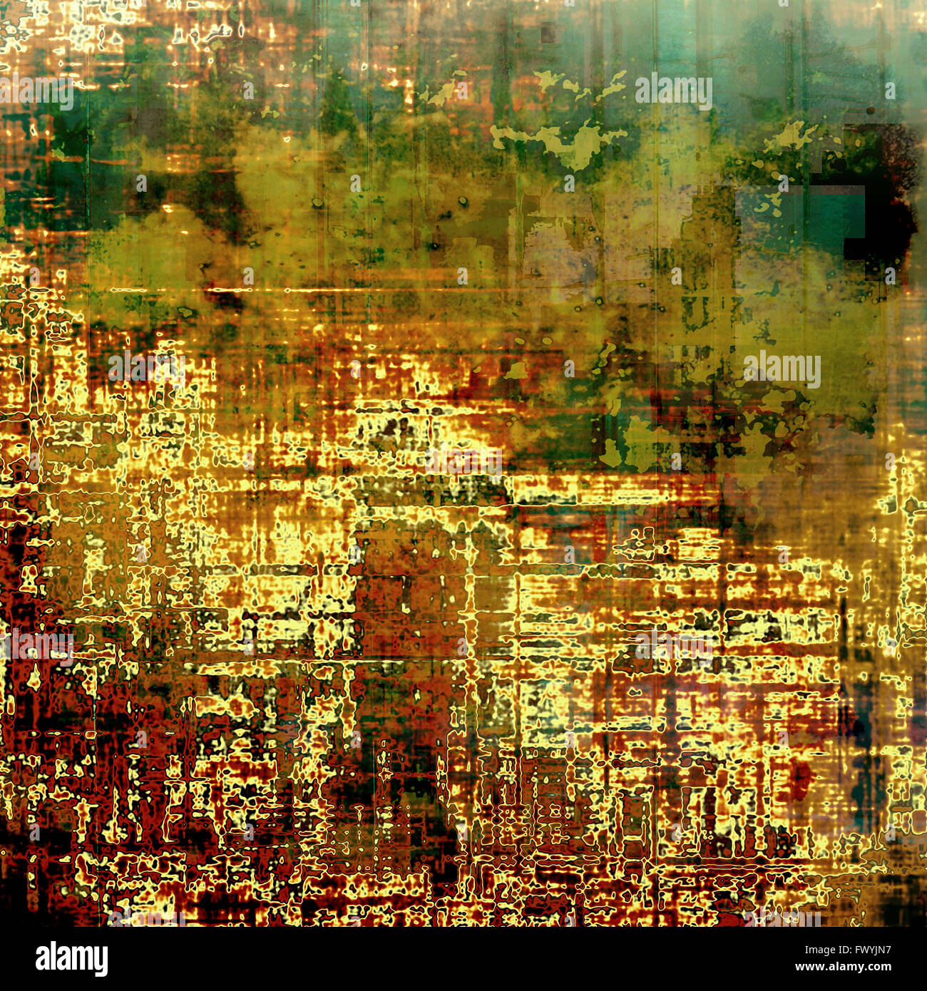 Damaged retro texture with grunge style elements and different color ...