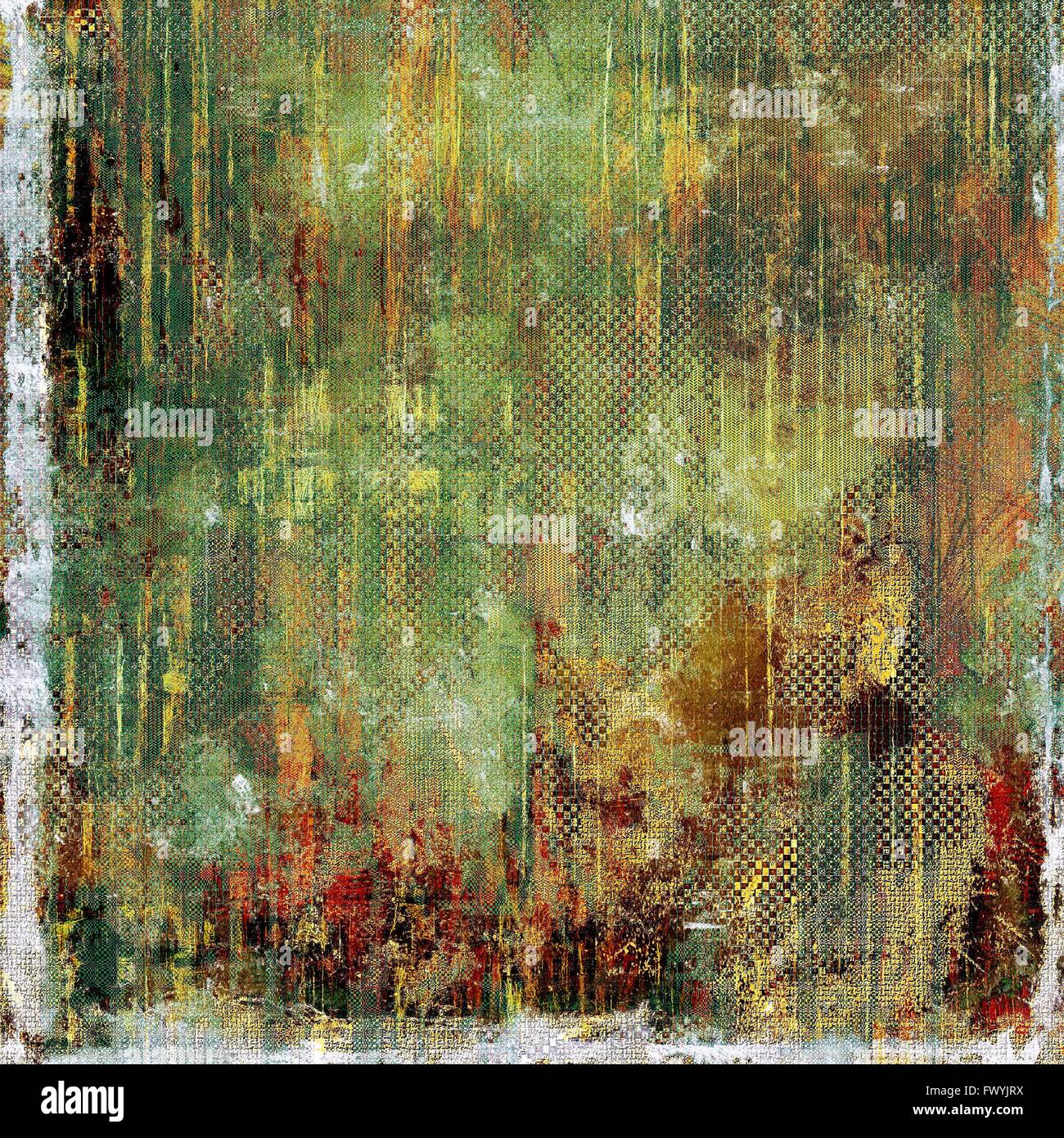 Damaged retro texture with grunge style elements and different color ...