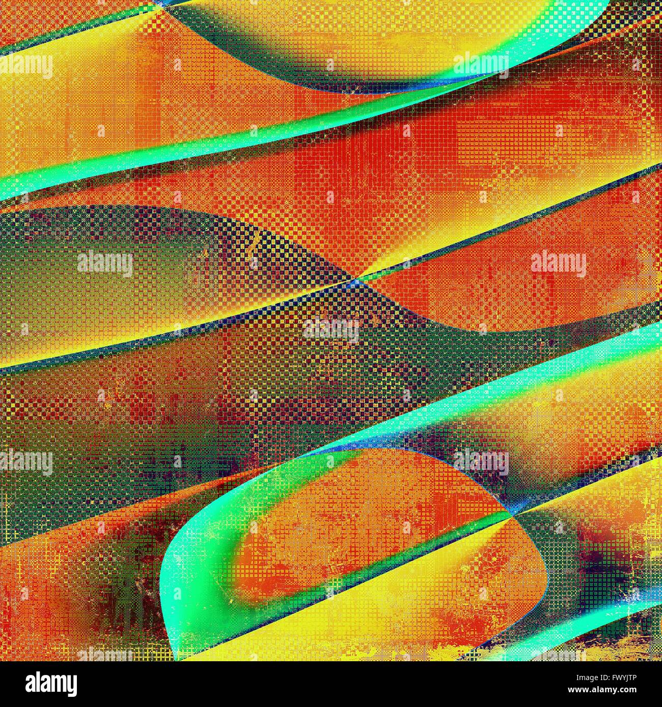 Geometric grunge background with vintage style graphic elements, retro ...