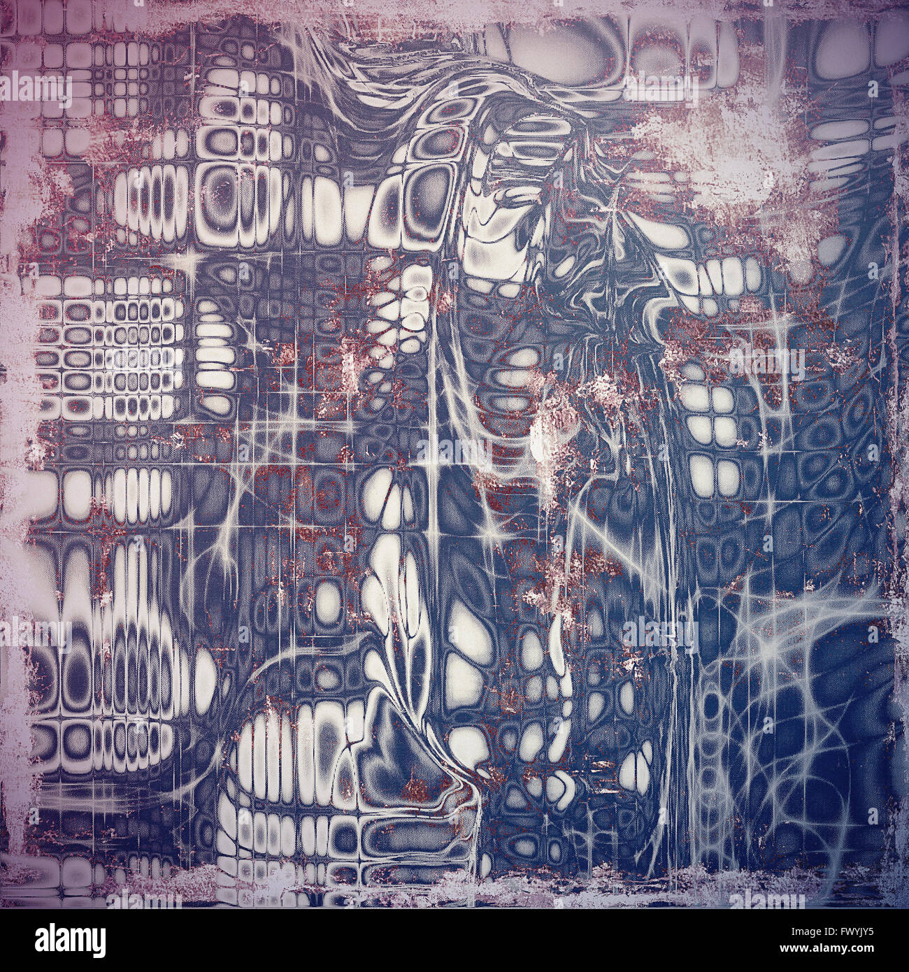 Damaged retro texture with grunge style elements and different color ...