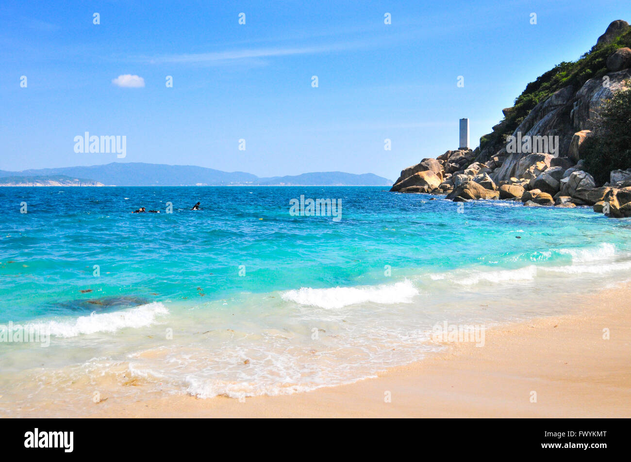 Sanya, Hainan Province, the beautiful beach scenery Stock Photo - Alamy