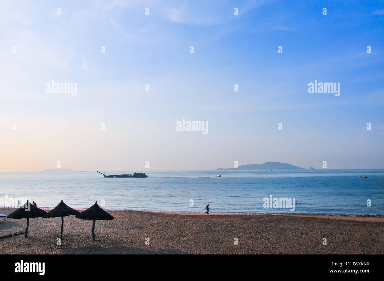 Sanya, Hainan Province, the beautiful beach scenery Stock Photo - Alamy