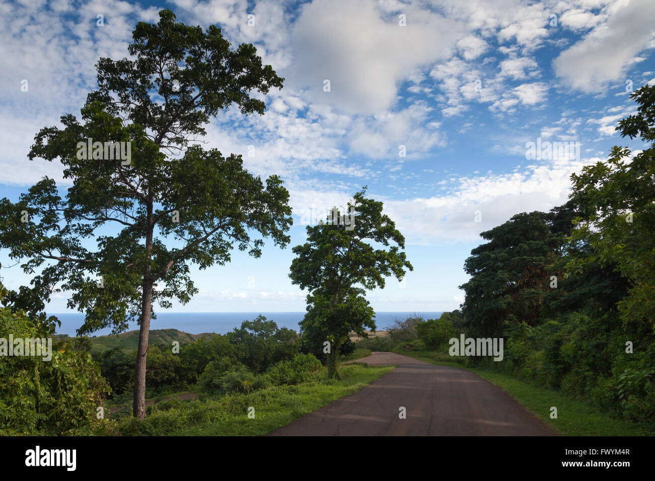 Street on Ua Huka Stock Photo - Alamy
