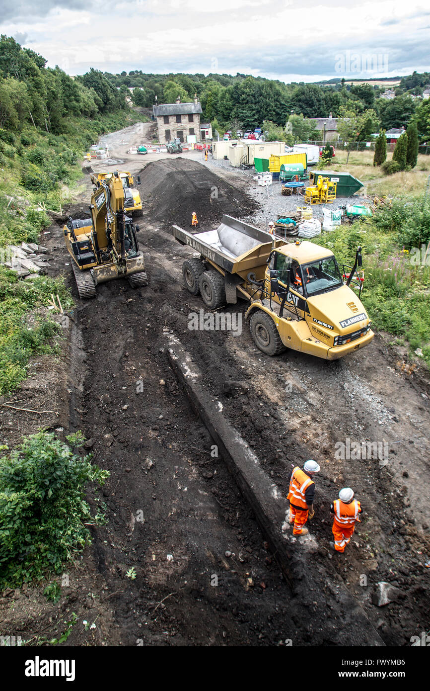 Borders Railway Construction Stock Photo - Alamy