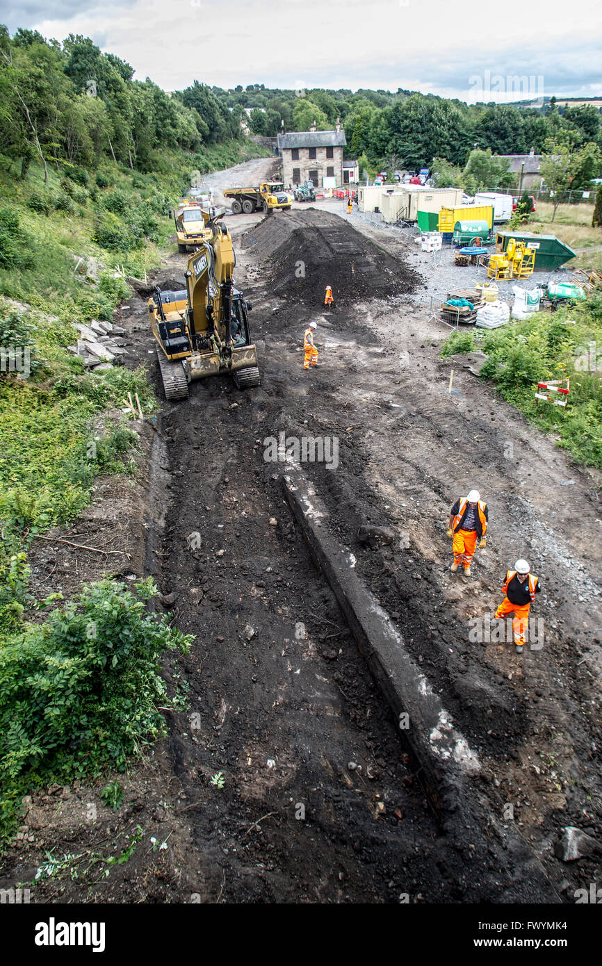 Borders Railway Construction Stock Photo - Alamy